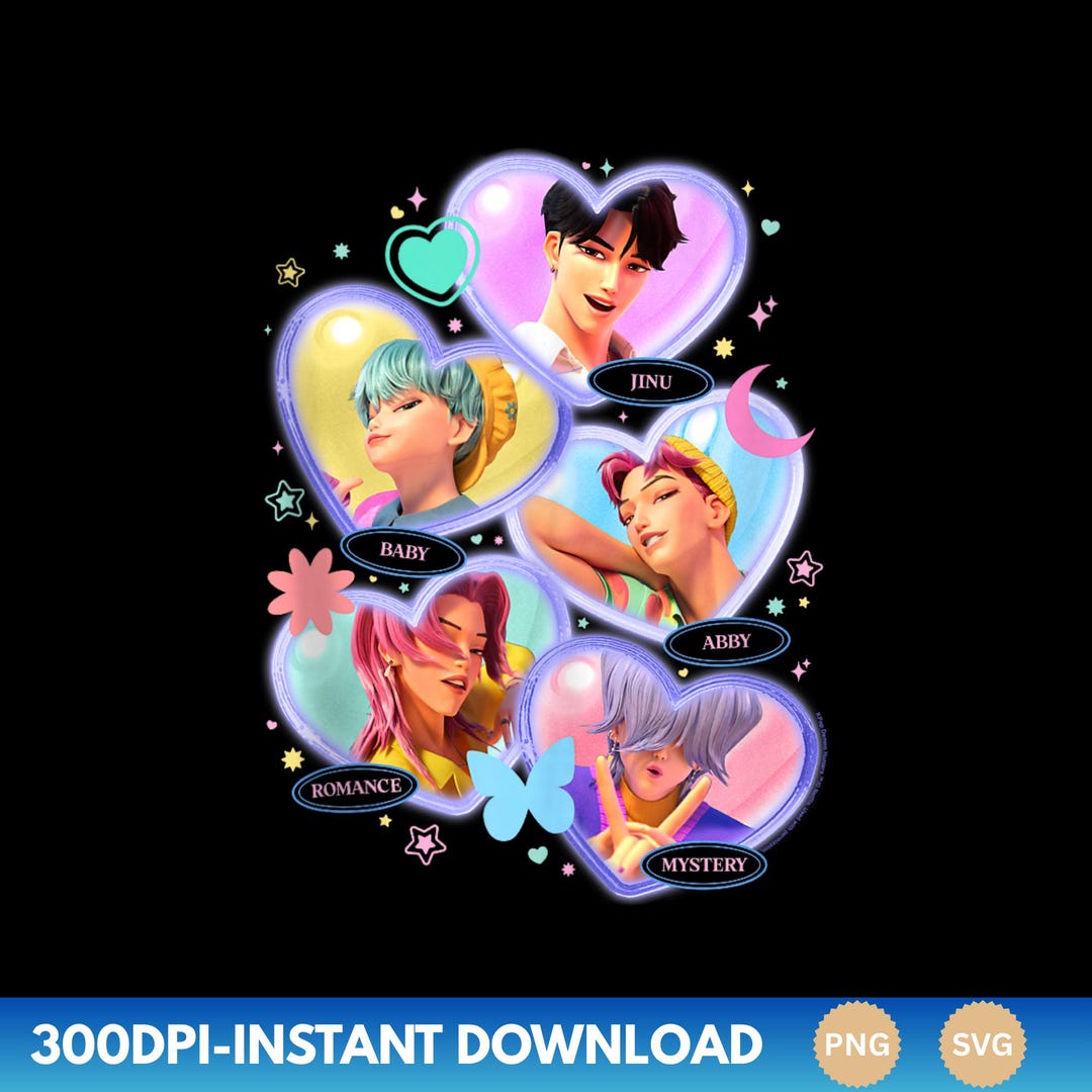 Kpop Demon Hunters PNG – Halloween Huntrix Heroic Poses Group Shot ...