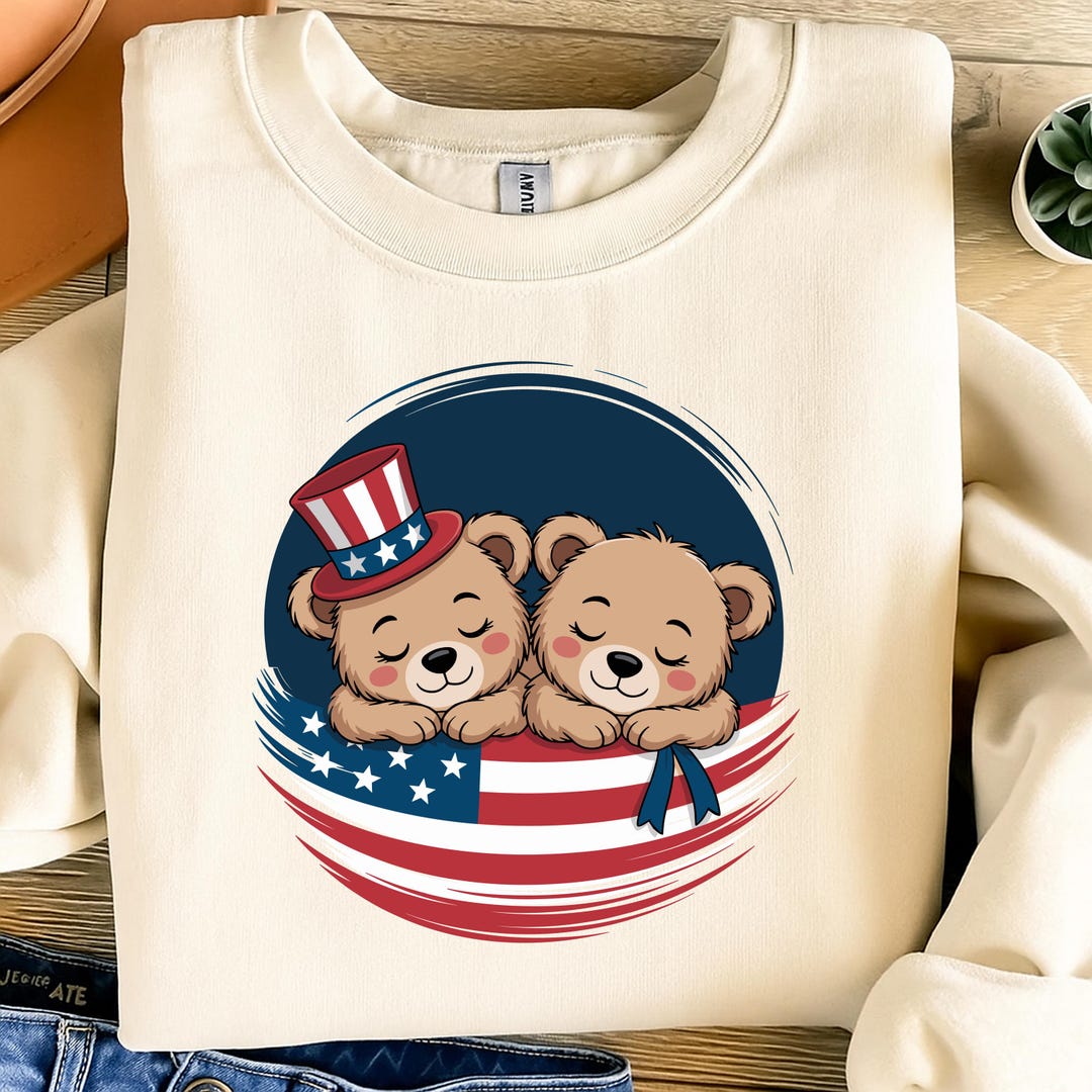 4th of July Bear Png Svg, Bear American USA Flag Png, Cute Bear Svg , Bear Tshirt Svg 4th of ...