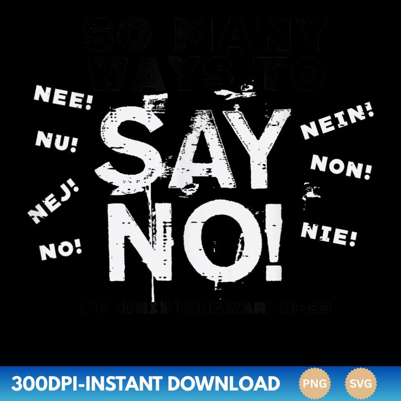Many Ways to Say No Red Ribbon Week PNG Digital Download for T-shirts ...