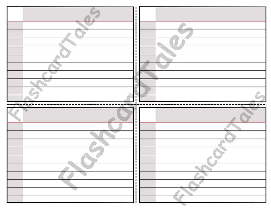 Printable Flashcard Template for Teachers and Students , Learning ...