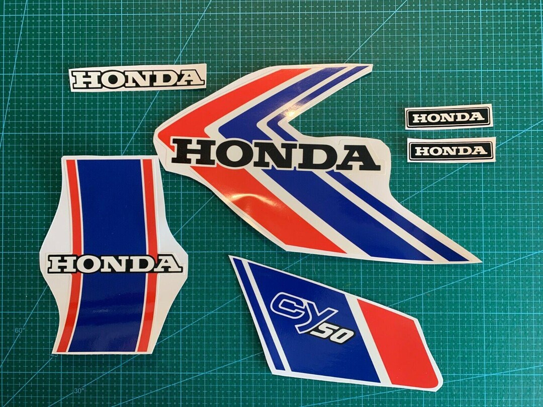 Honda CY 50 White / Blue Stickers Decals - Etsy