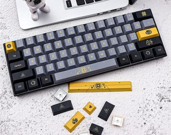 Black and Gold Keycaps Pbt - Etsy
