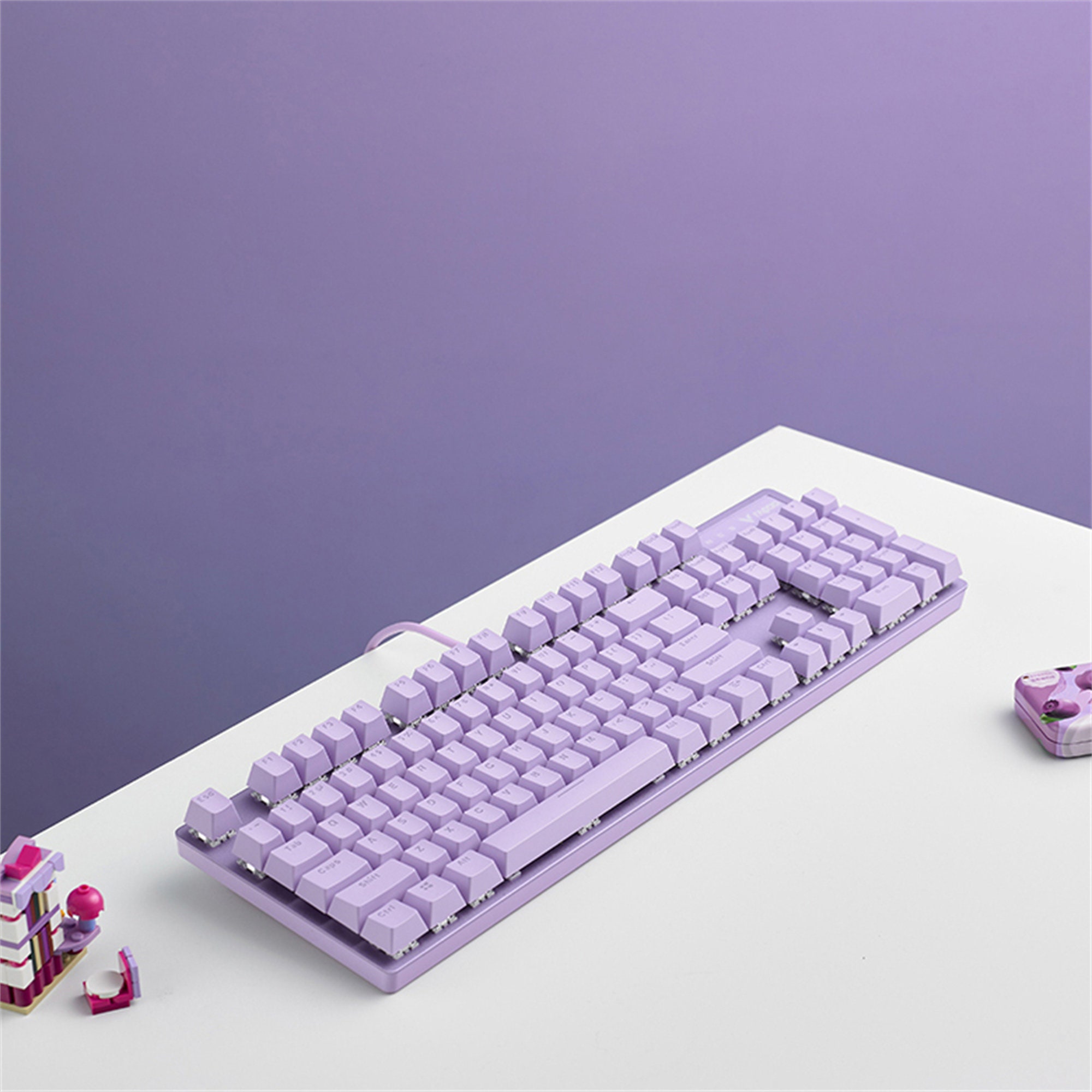 104 Keys Pink/purple Mechanical Keyboard Minimalism - Etsy Canada