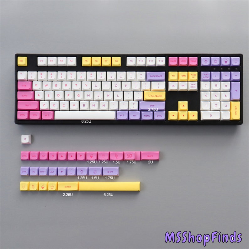 136pcs Ice Cream Theme Keycap Set Game Keycap PBT Keycap - Etsy