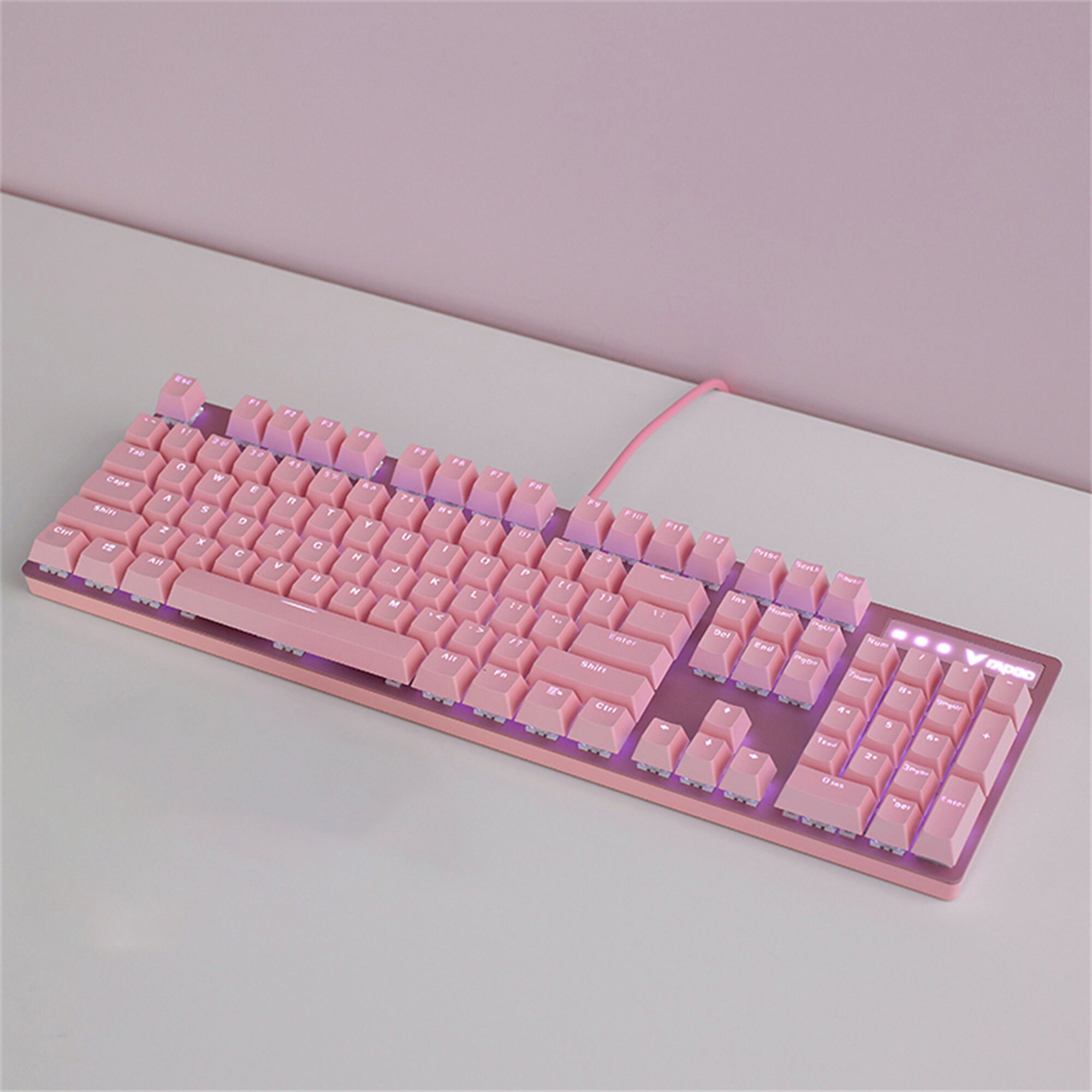 104 Keys Pink/purple Mechanical Keyboard Minimalism - Etsy Canada