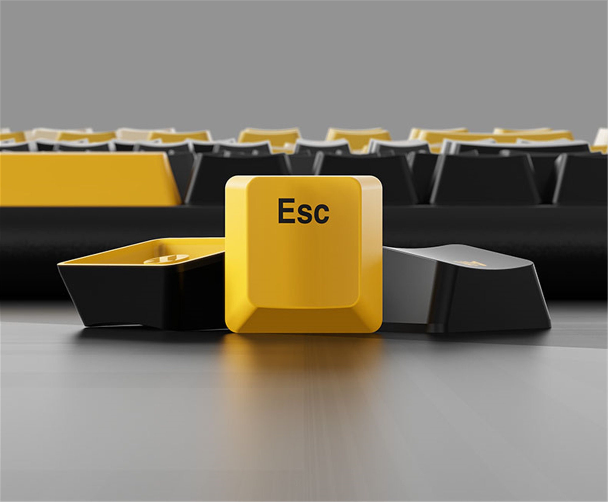 119pcs Black & Gold Colorblocking Keycaps Set Retro Style - Etsy