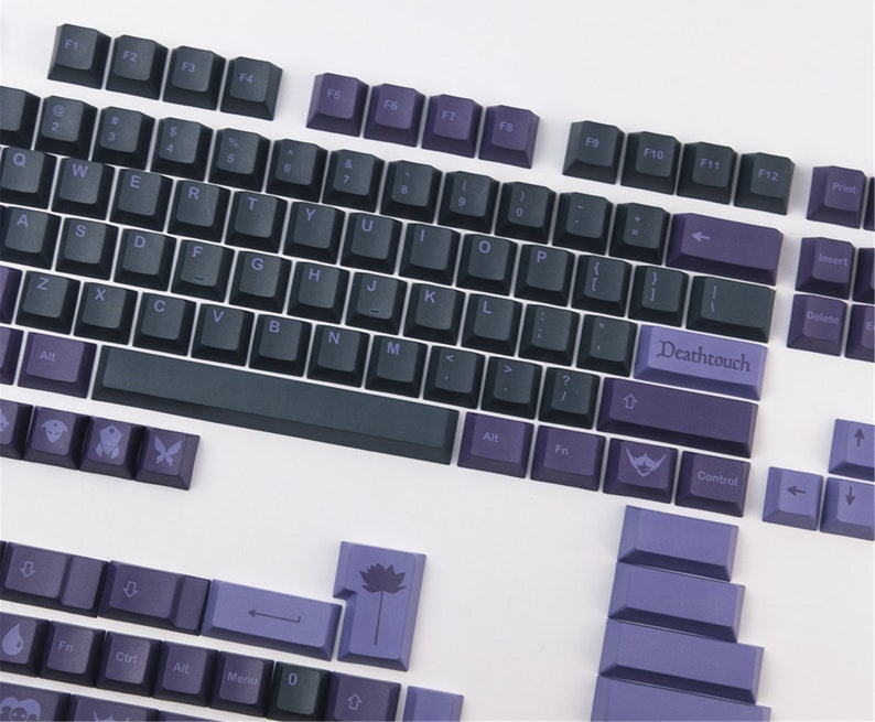 141pcs Black Lotus Theme Keycaps Set Retro Dark Purple - Etsy