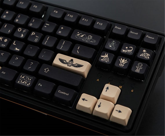 Minimalist Keycap Set Mechanical Keybard Keycap 140pcs Egyptian Pharaoh ...