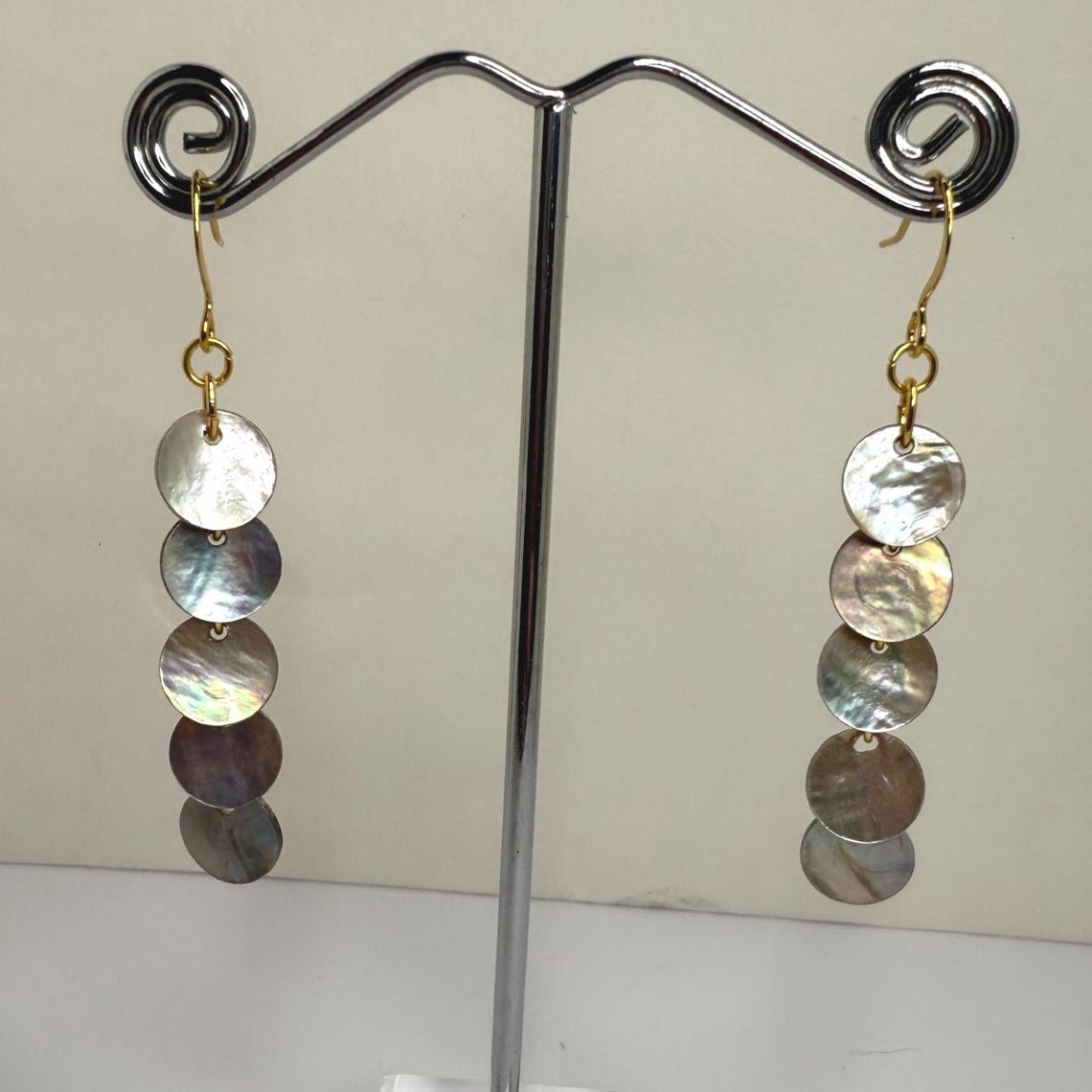 Beachy Modern Mussell Shell Drop Earrings - Etsy