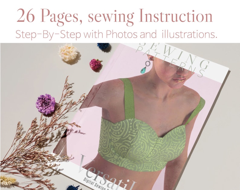 Cropped Top-bustier Sewing Pattern XXS, S, M, L, XL Instant Download ...