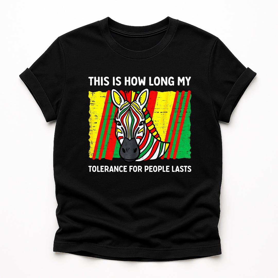 This is How Long My Tolerance for People Lasts Shirt | Funny Zebra Tee ...