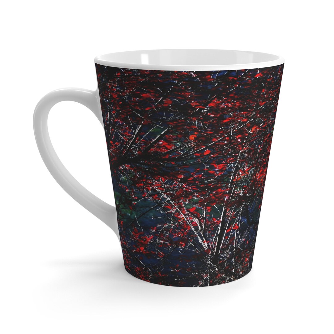 Goth Latte Mug Scarlet Red, Victorian Mug Gothic, Dark Cottagecore Mug ...