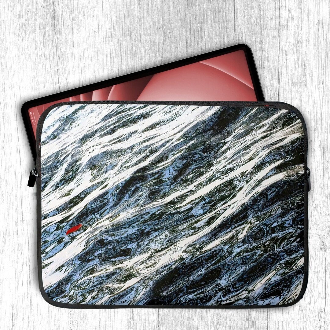 Ocean iPad Case Navy Blue, Waves iPad Sleeve, Coastal Tablet Sleeve for ...