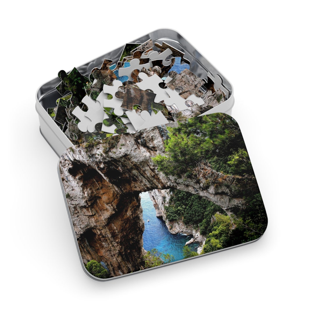 Capri Italy Puzzle in Metal Gift Box Amalfi Coast Jigsaw - Etsy
