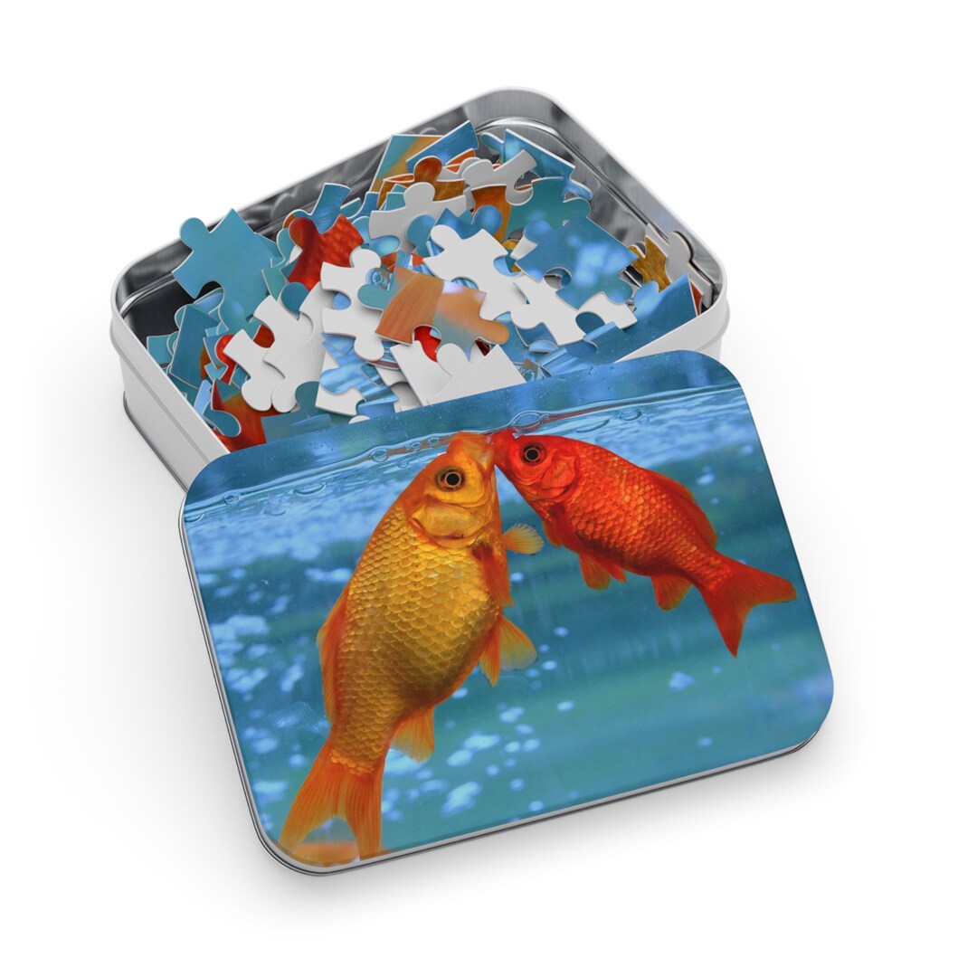 Deep Sea Fish Puzzle in Metal Gift Box Ocean Tropical - Etsy