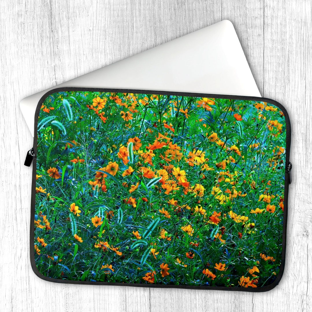 Cosmos Flower Laptop Case Birth Flower October, Cosmic Orange Floral ...