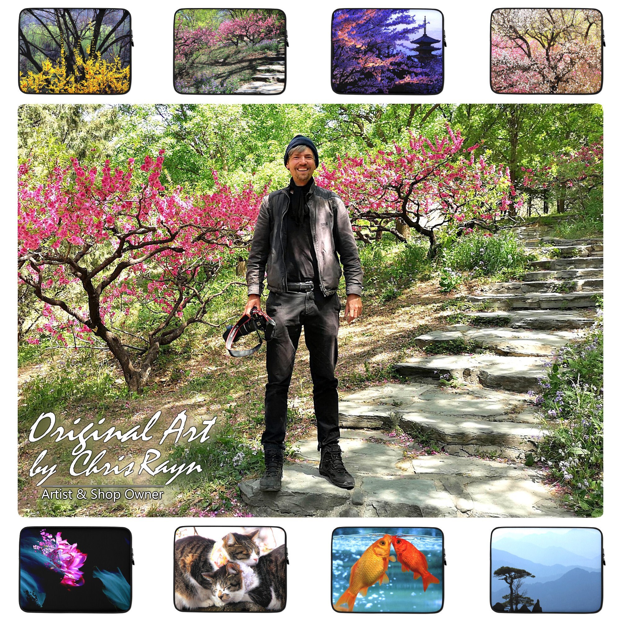 Blush Pink Spring Flower iPad Sleeve for iPad Air Pro 11 12.9, Plum ...