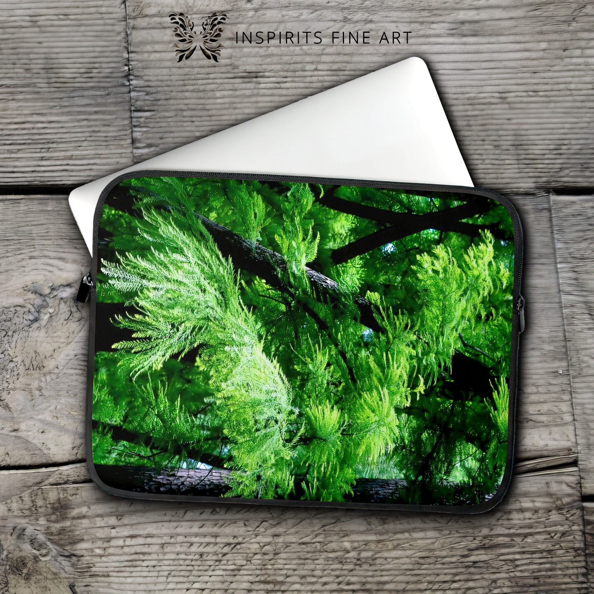 Dark Green Forest Laptop Sleeve for MacBook Air/pro Dell XPS Asus HP ...