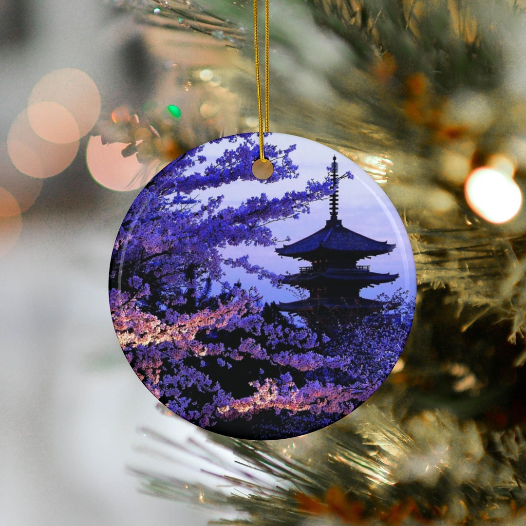 Japanese Cherry Blossom Ornament Sakura, Anime Ornament Ceramic With ...