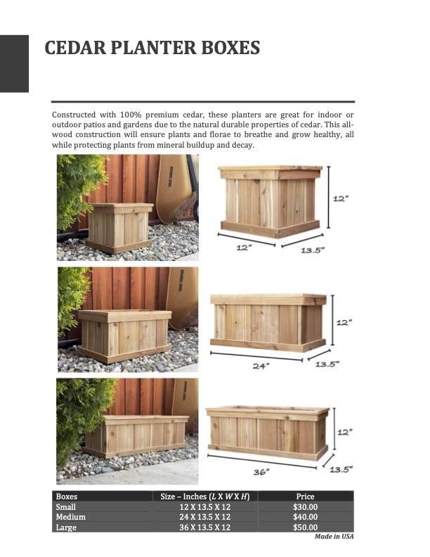 Cedar Planter Boxes - Etsy