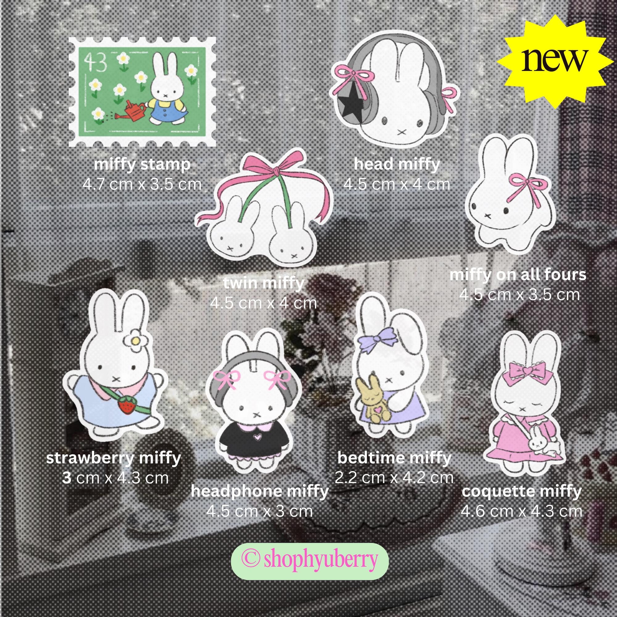 Miffy Coquette Vintage Rabbit Bunny Vinyl, Tumbler, Laptop, Bujo Kpop Journal Stickers, Vintage ...