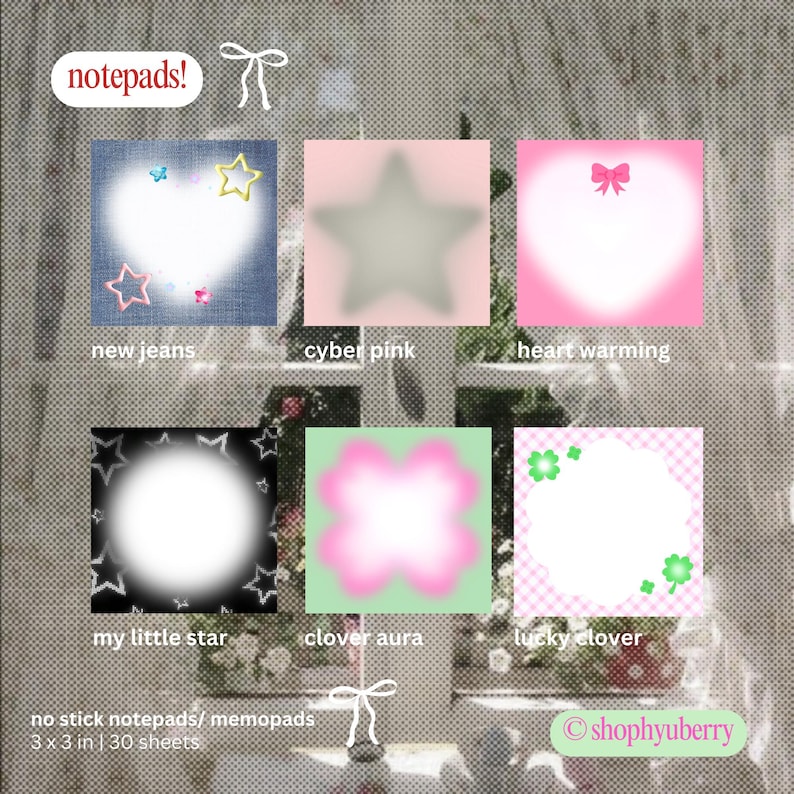 Y2K Coquette Korean Notepads, Gifts Ideas for Her, Cute Kawaii Notepads ...