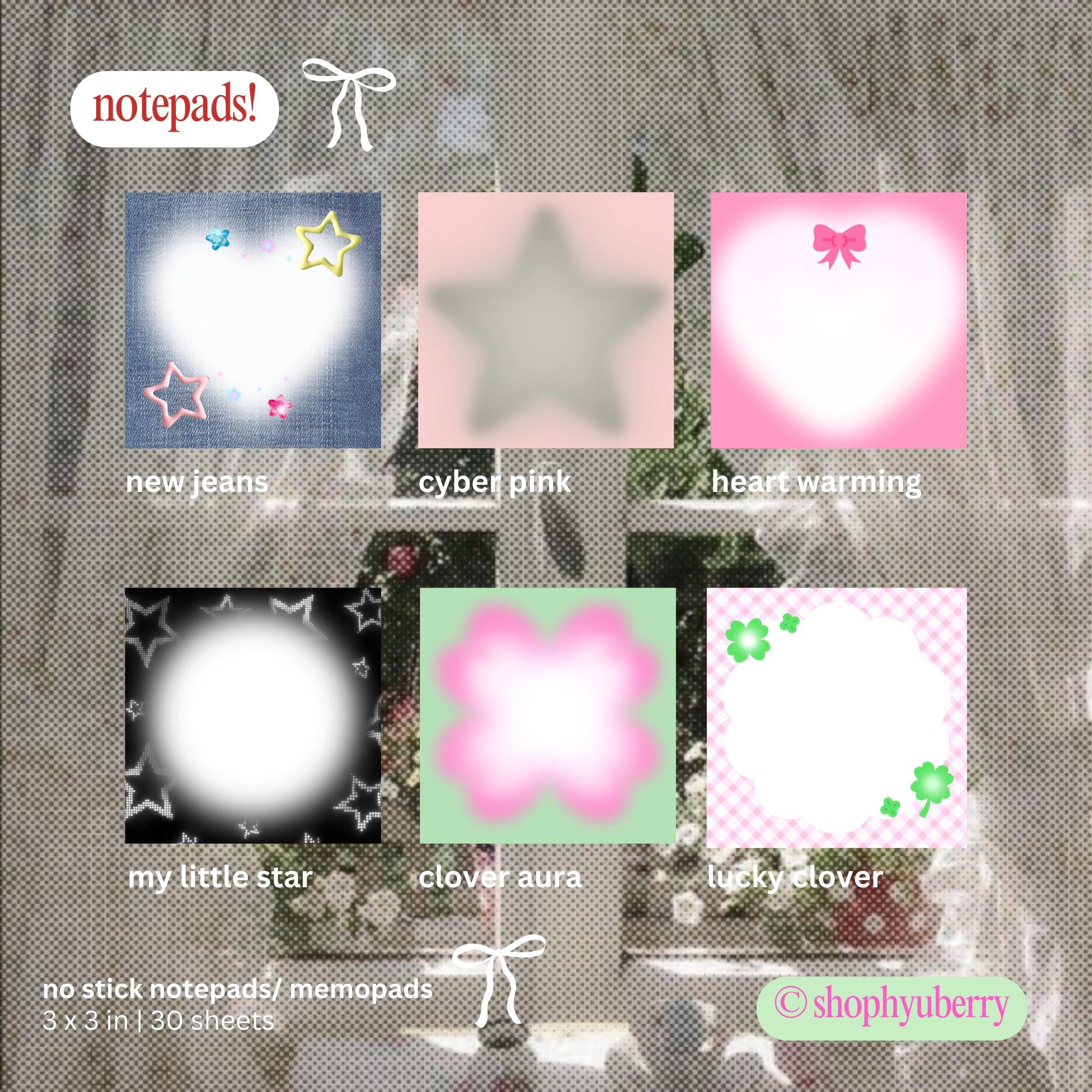 Y2K Coquette Korean Notepads, Gifts Ideas for Her, Cute Kawaii Notepads ...