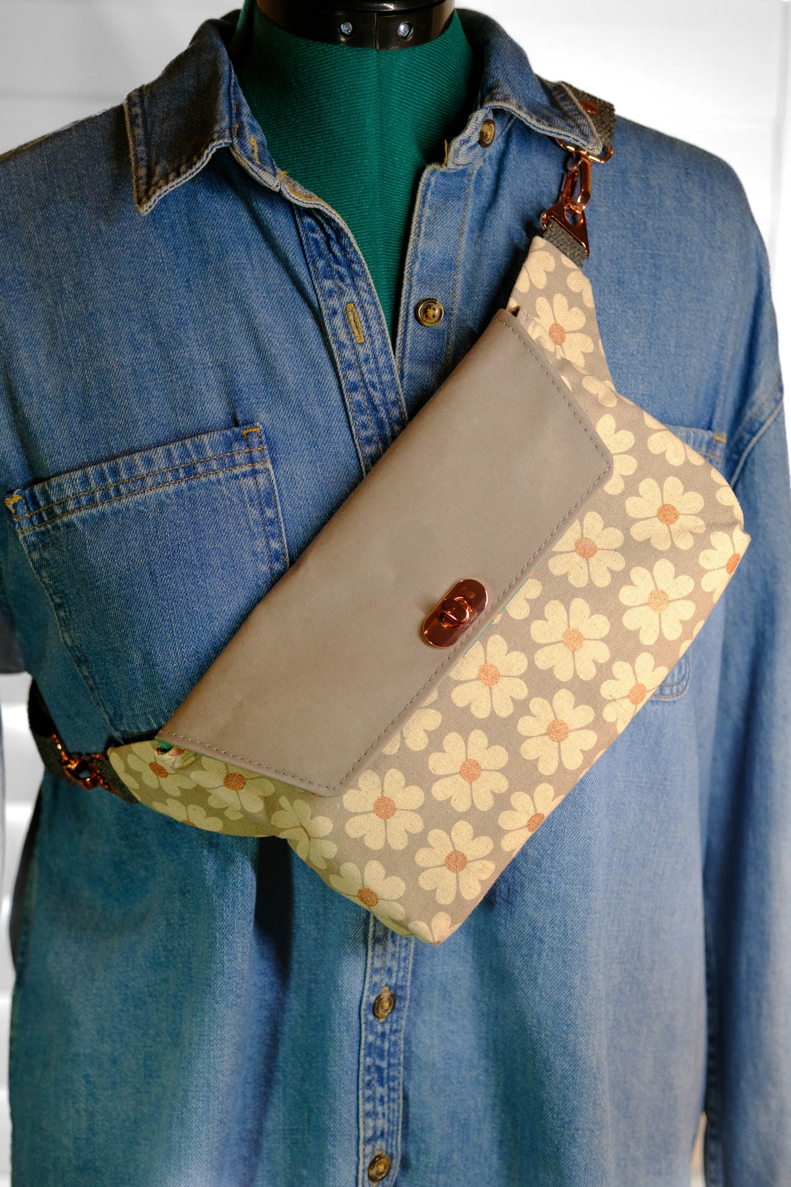 Canvas and Waxed Canvas Chest Bag Compact Crossbody Heart - Etsy