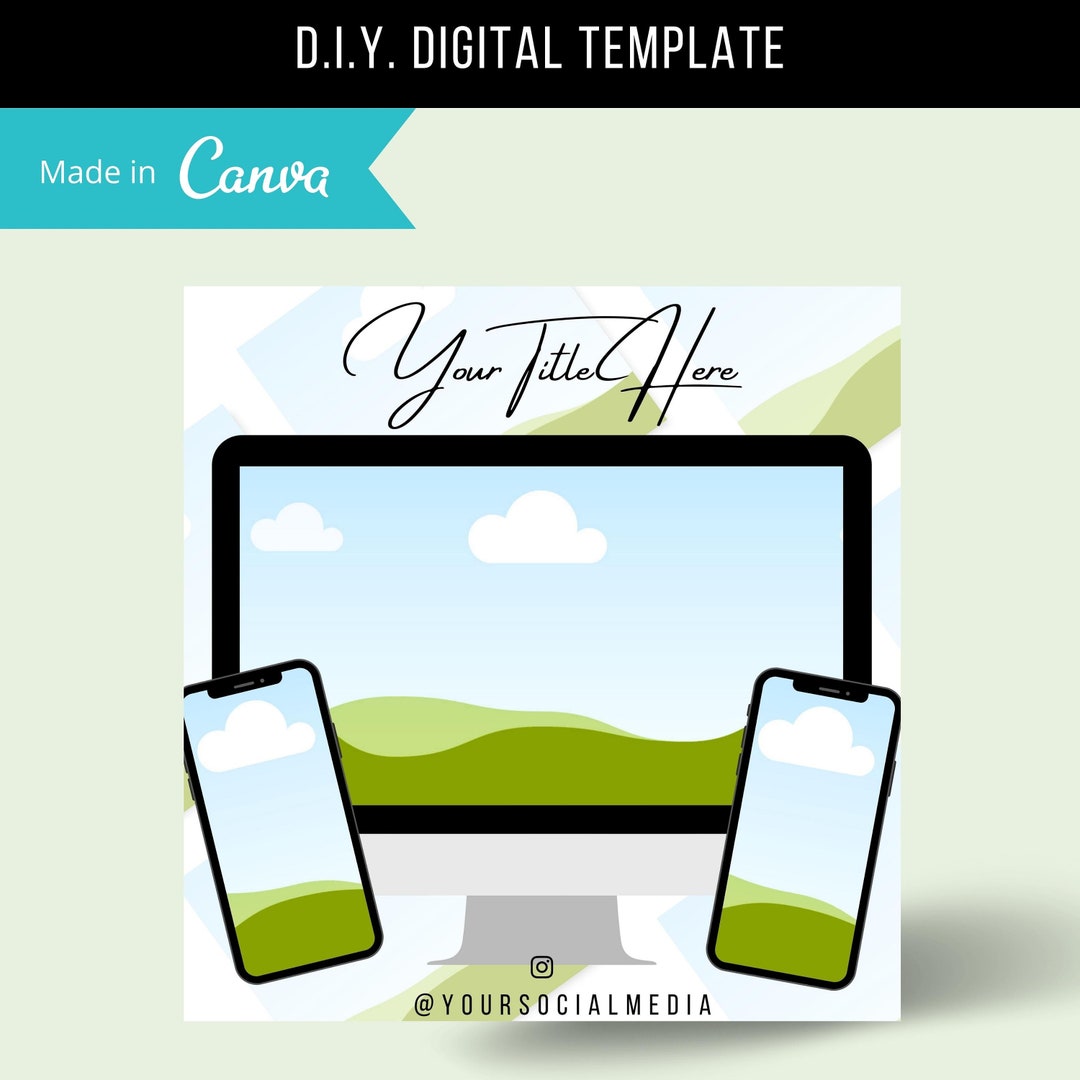 Digital Product Mockups | Digital Mockup | Canva Template | iPhone ...