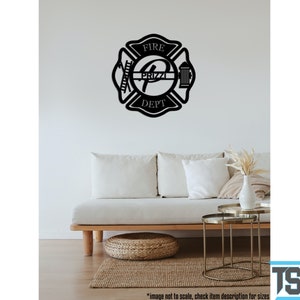 Metal Firefighter Sign | Metal Fire Department Sign | Metal Family Name ...