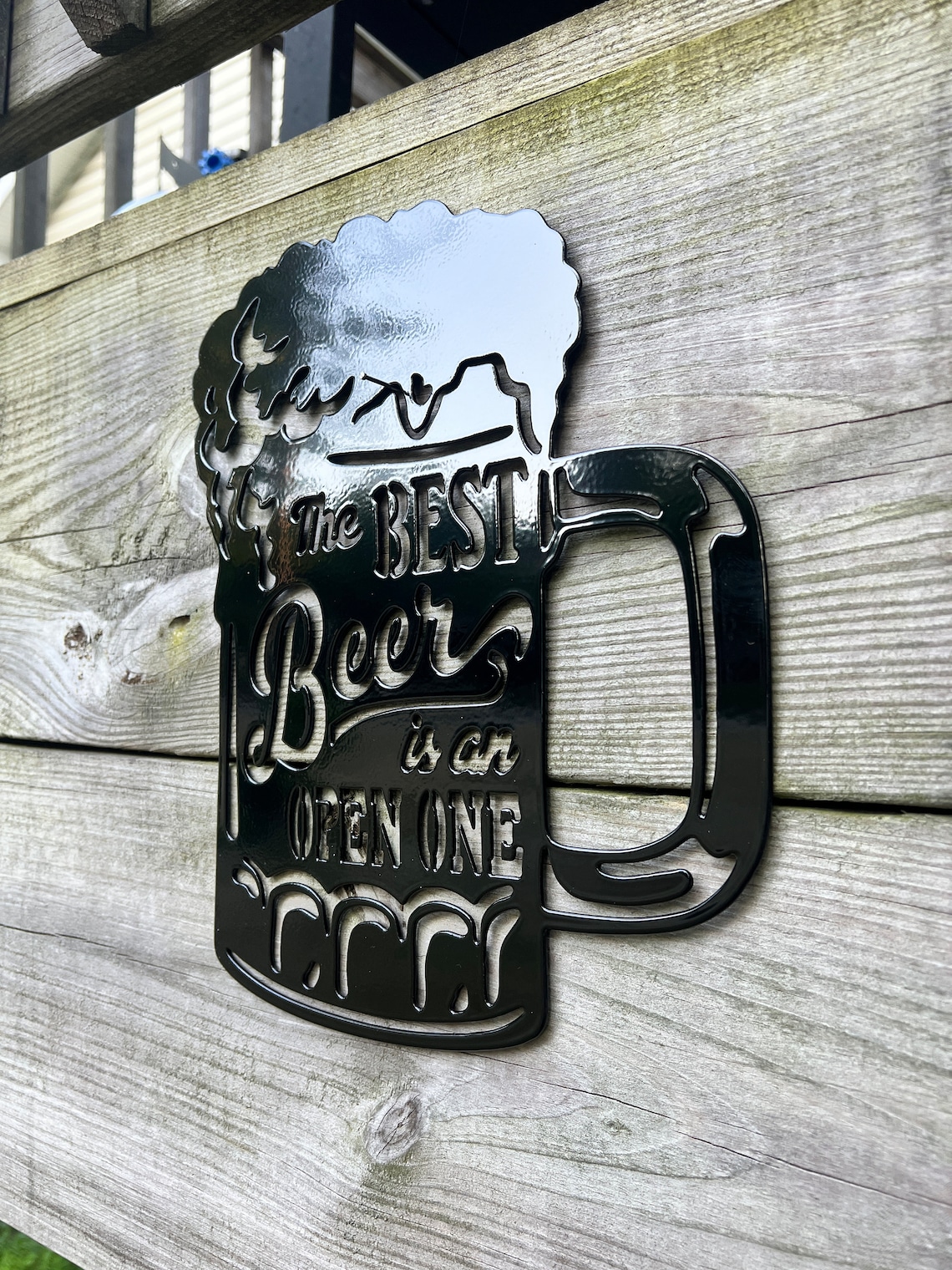 Best Beer is an Open One Metal Sign, Beer Signs, Home Bar Decor, Man ...