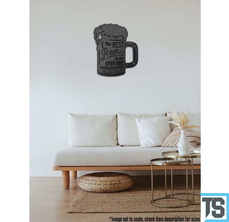 Best Beer is an Open One Metal Sign, Beer Signs, Home Bar Decor, Man ...
