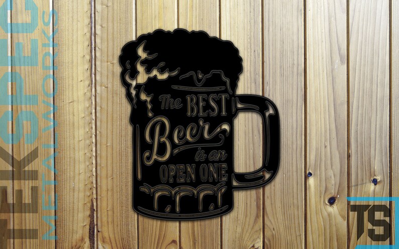 Best Beer is an Open One Metal Sign, Beer Signs, Home Bar Decor, Man ...