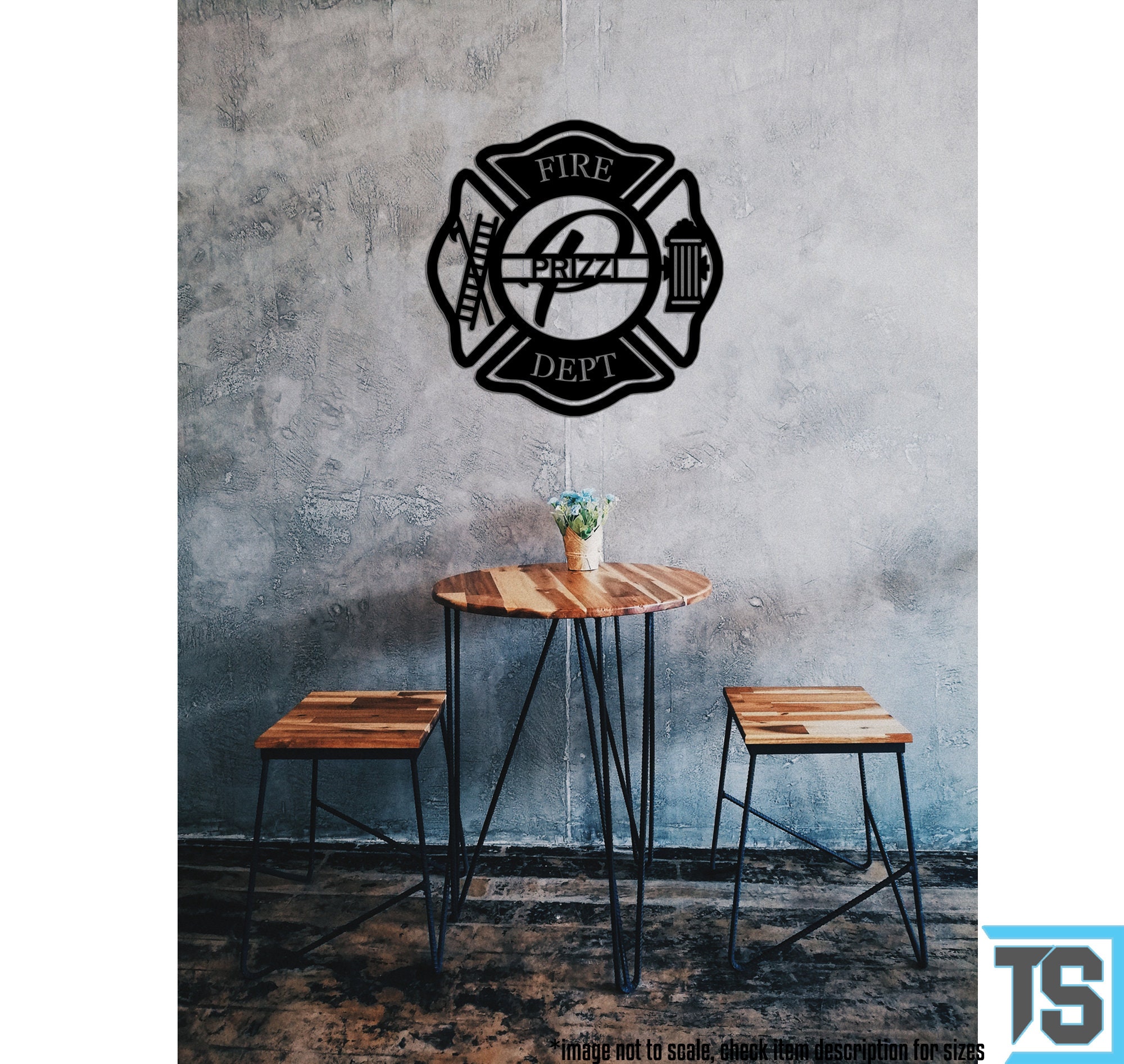 Metal Firefighter Sign Metal Fire Department Sign Metal Family Name ...