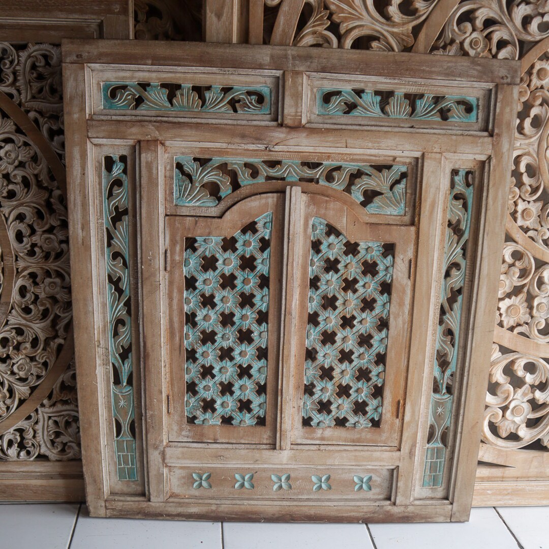 Blue Carved Window Framewood Window Frame Ood Wall - Etsy Australia