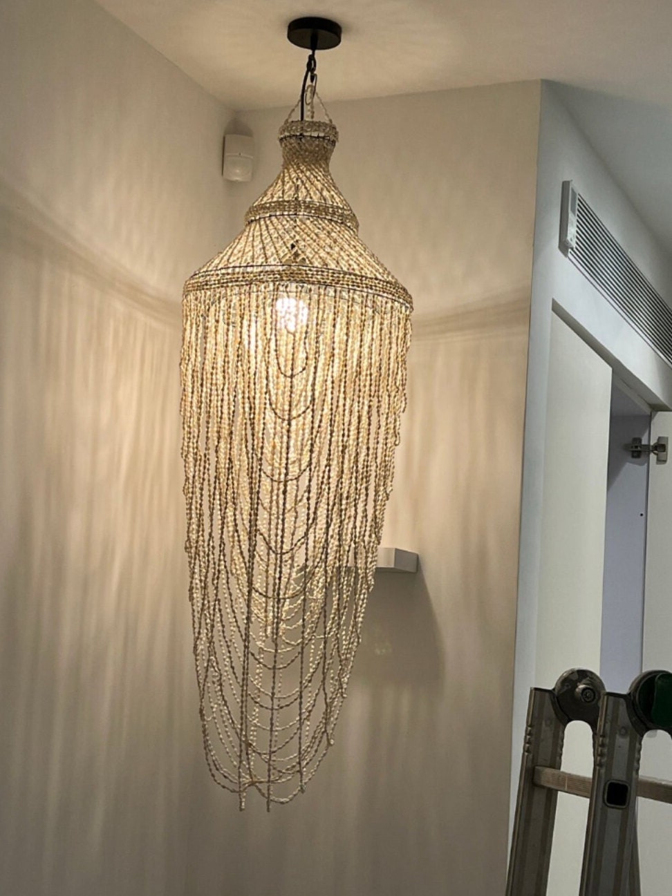 Hanging Lampseashell Chandelier Pendant Seashell Lamp Shade - Etsy