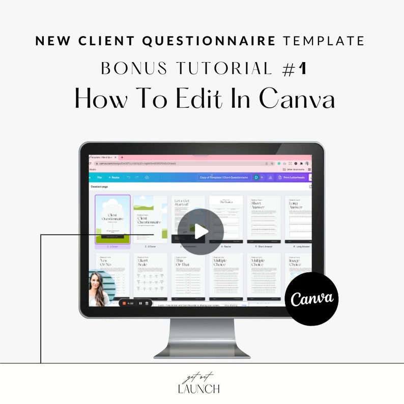 New Client Questionnaire Template: Editable Business Forms (canva ...