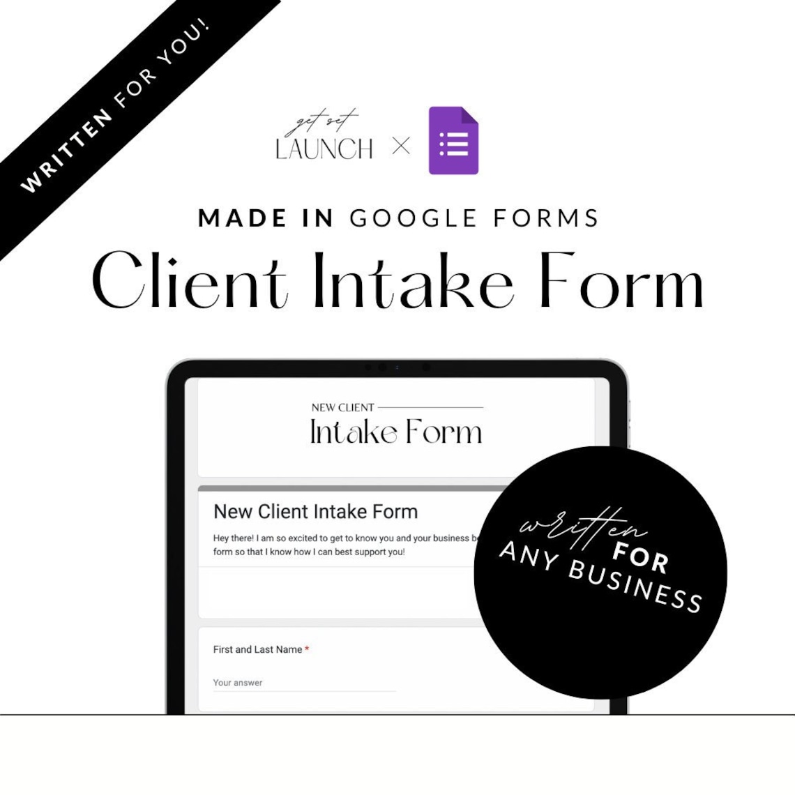 New Client Intake Form, Google Form, Canva Template - Etsy