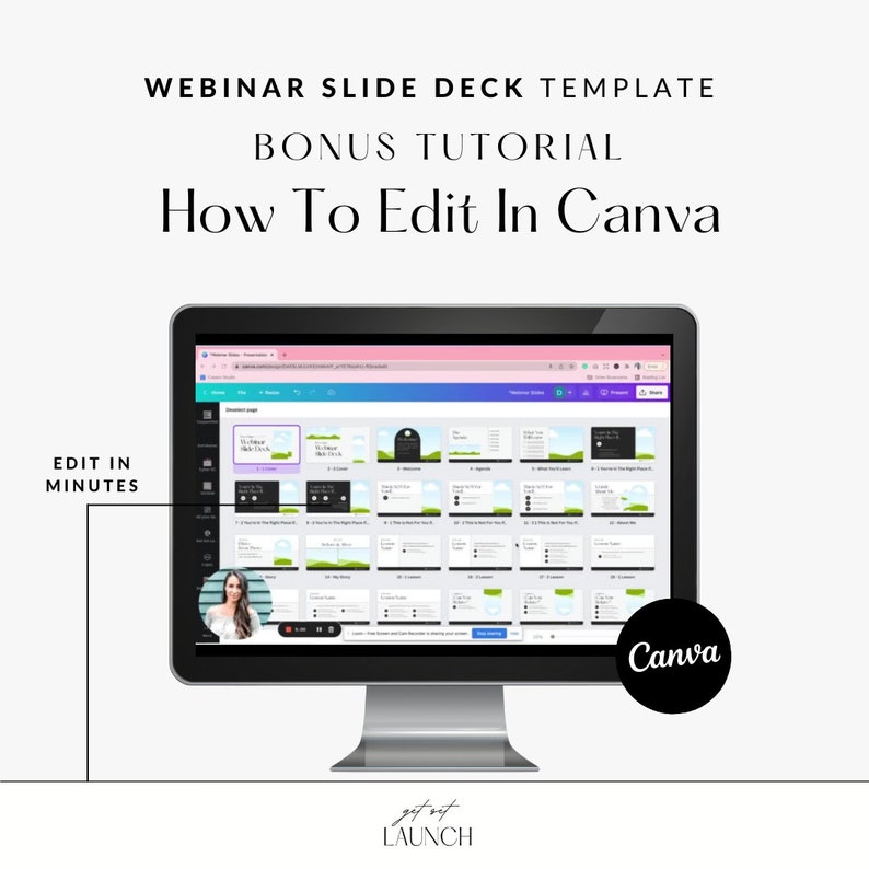 Webinar Slide Deck Online Course Slide Templates Editable - Etsy