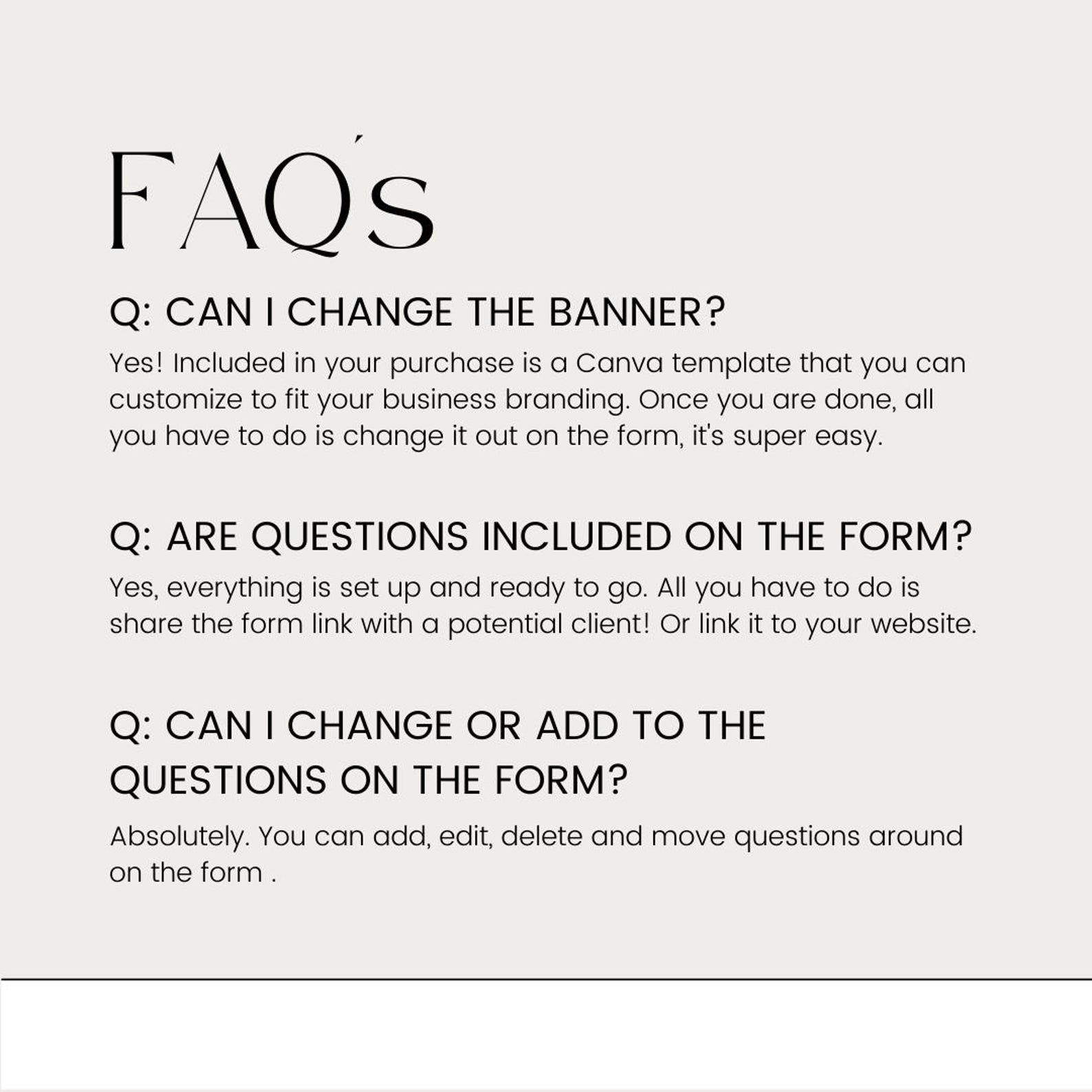 Bookkeeper New Client Intake Form - Editable Google Form Template - Etsy