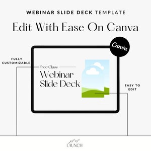 Webinar Slide Deck | Online Course Slide Templates | Editable Canva ...