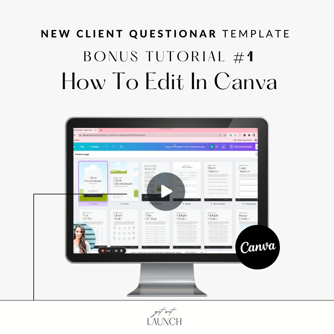 New Client Questionnaire Template Canva Template Business | Etsy Canada