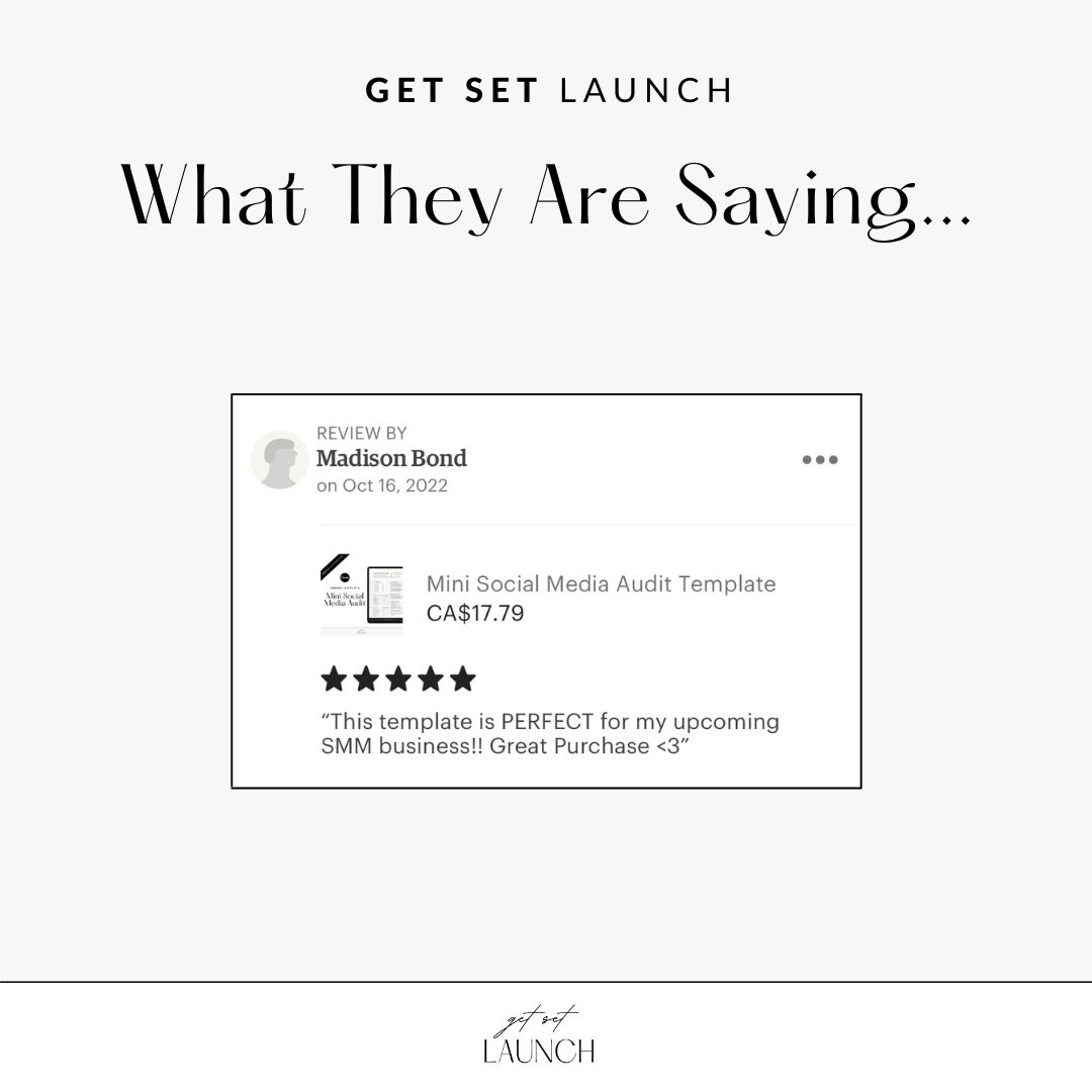 Mini Social Media Audit Template - Etsy Canada