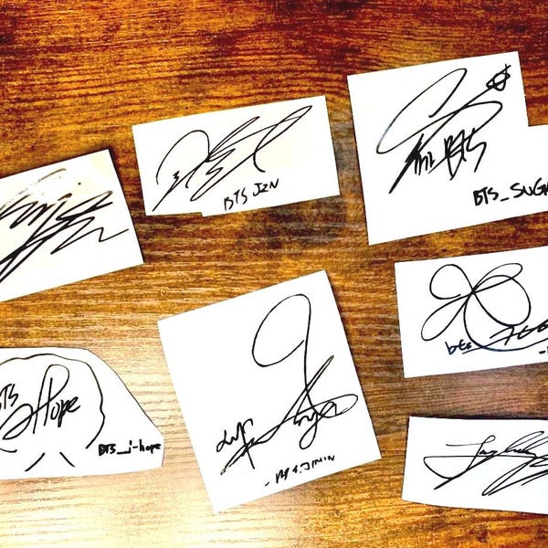 Bts V Autograph - Etsy