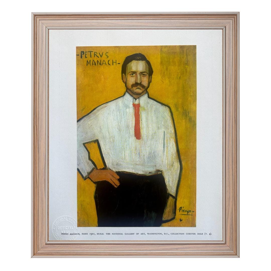 Pablo Picasso Blue Period Print 1901-1905 Pedro Mañach, Paris, 1901 ...