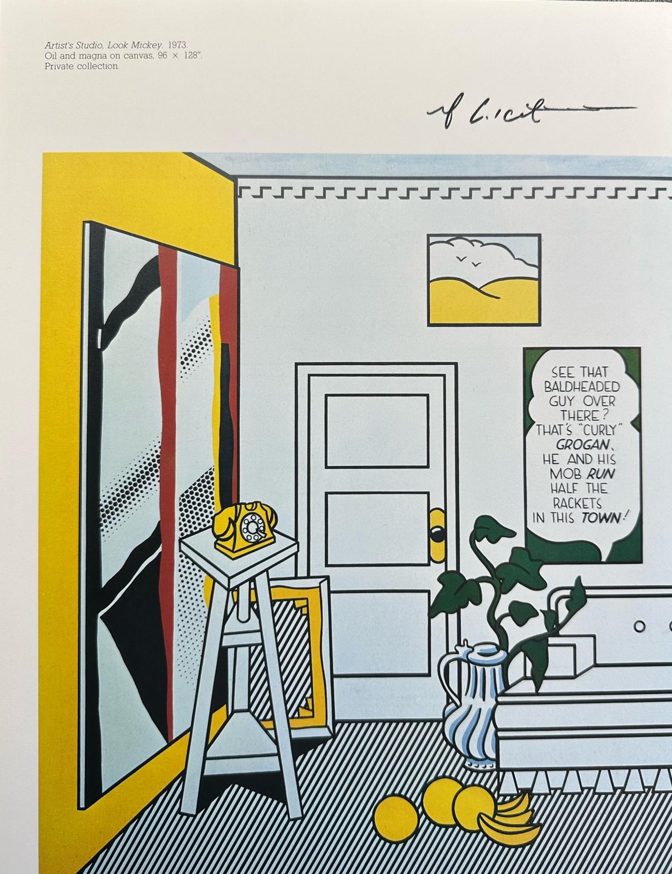 Roy Lichtenstein Print Artist's Studio, Signed Screenprint, Pop Art ...