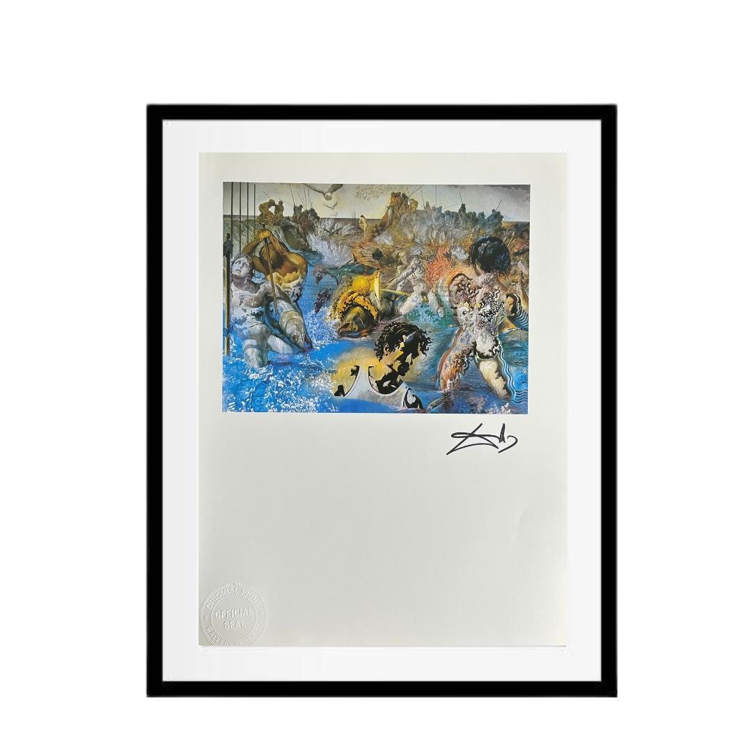 Salvador Dali Print, Tuna Fishing - Signed Offset Lithograph ...