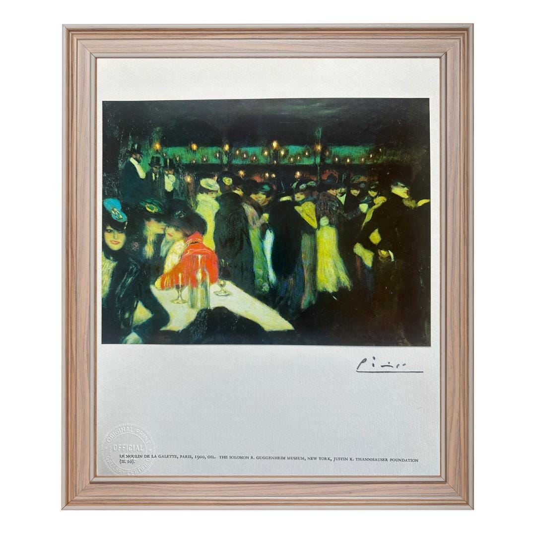 Pablo Picasso Blue Period Print 1901-1905 Le Moulin De La Galette ...