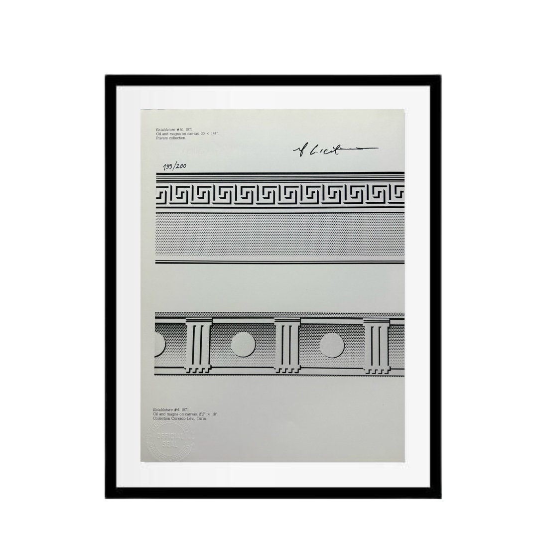 Roy Lichtenstein Print, Templo de Apolo, 1964 Litografía Offset Firmada ...