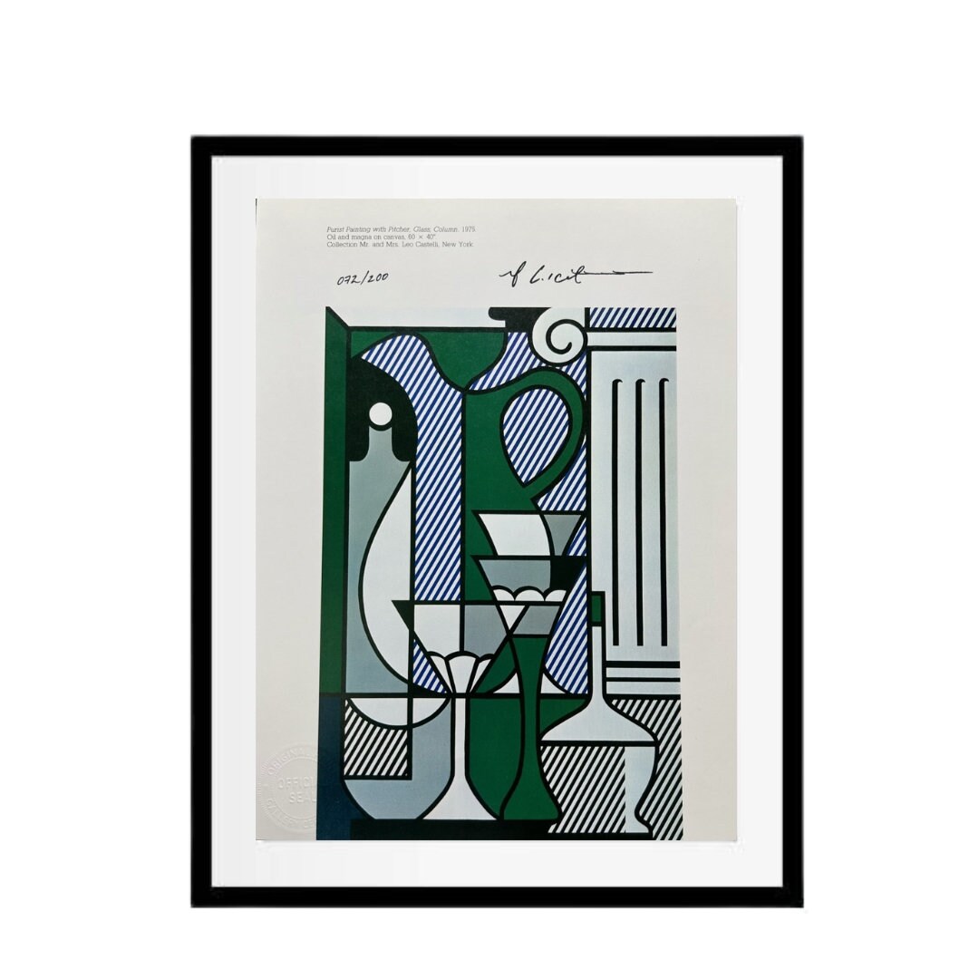 Roy Lichtenstein Print, Purist Painting With Pitcher, Glass, Column ...